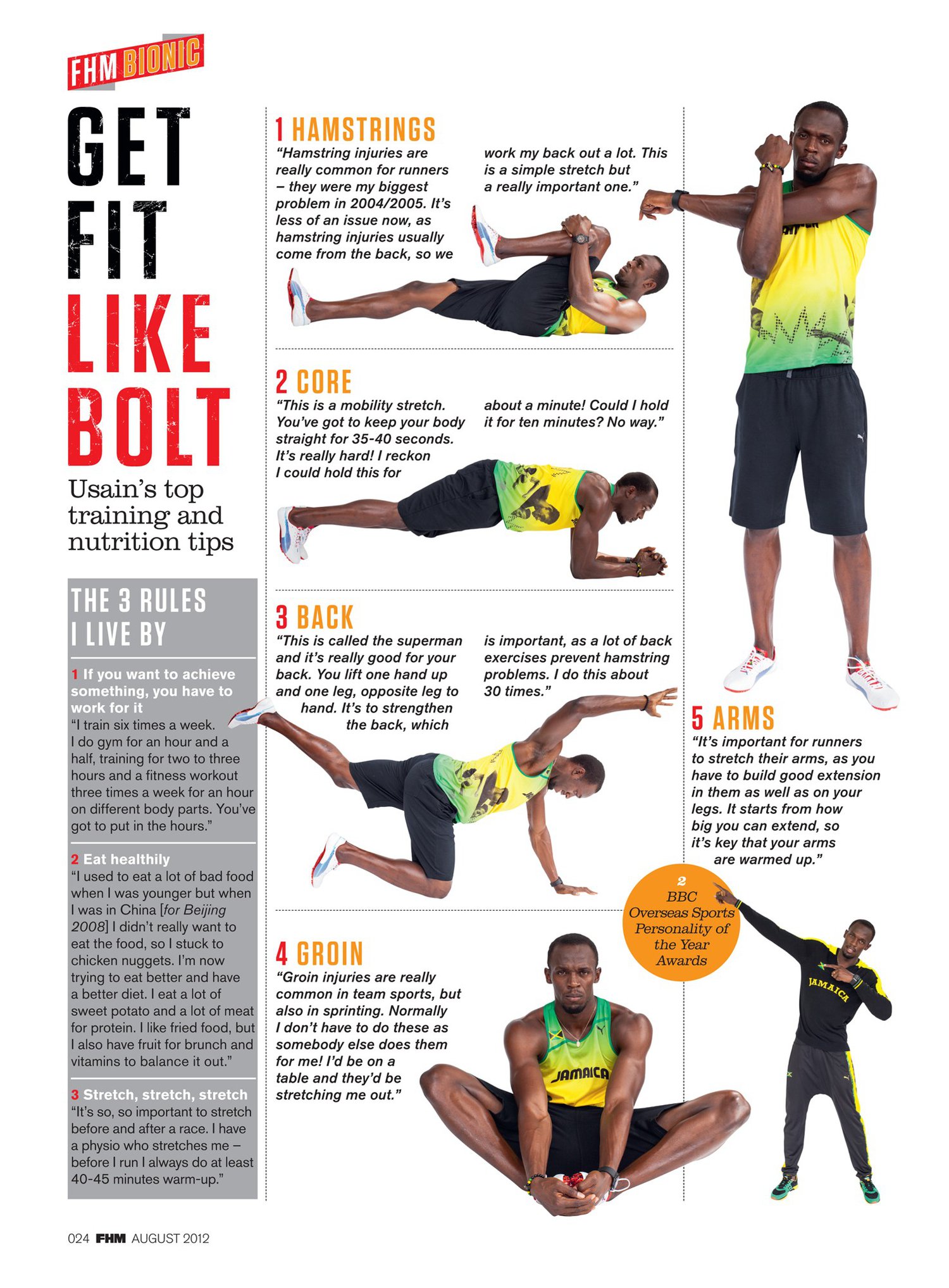 Usain Bolt Stretching